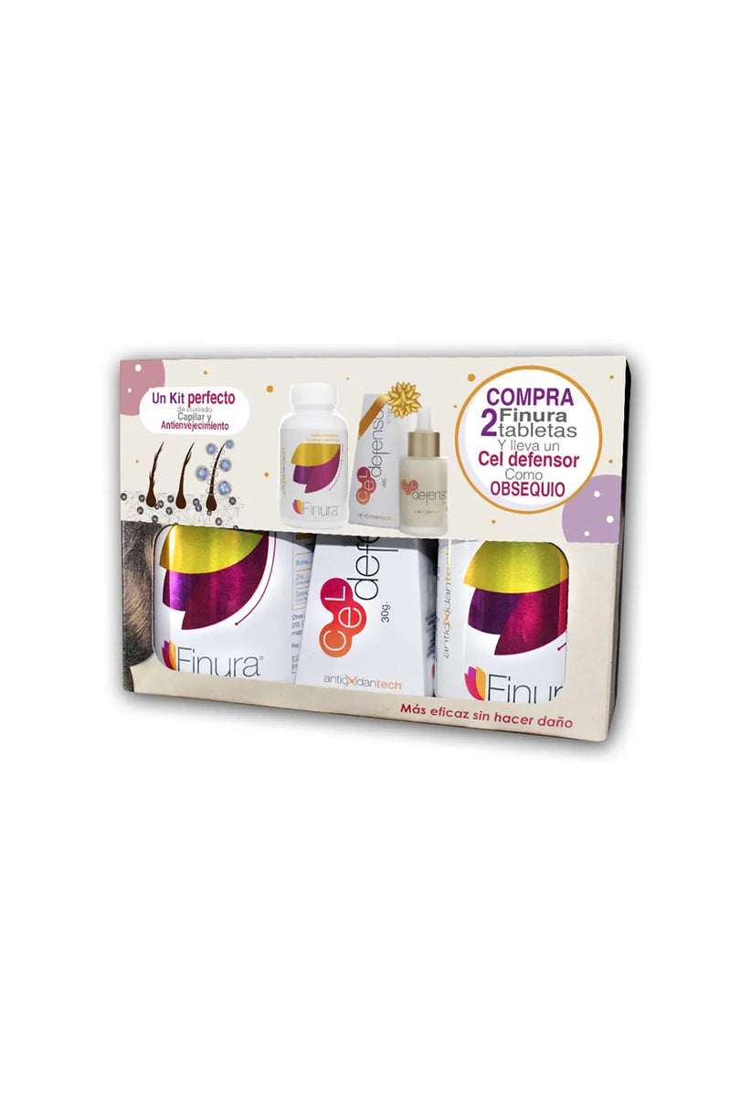 Kit Finura Tabletas 2 Frascos + Cel Defensor Serum – dermaypiel