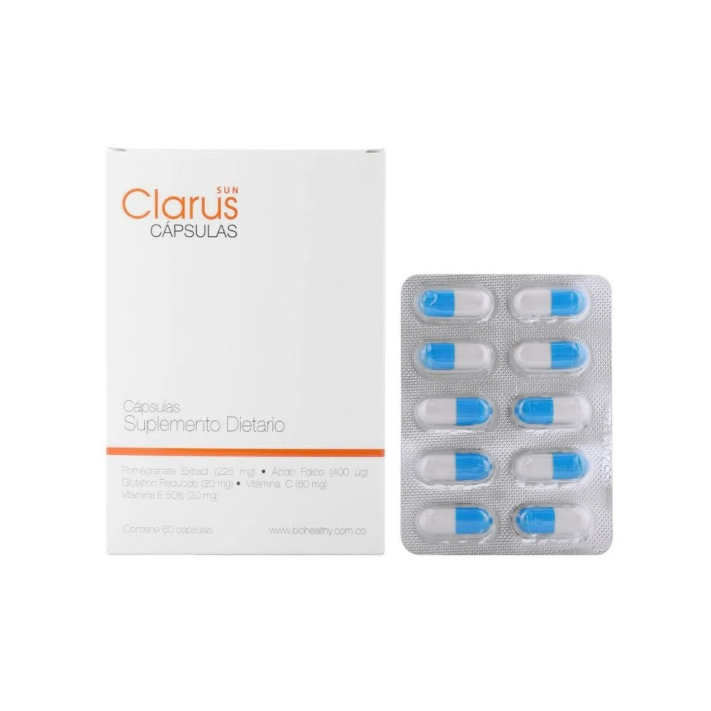 Clarus Sun Capsulas Atioxidantes x 60 Und – dermaypiel